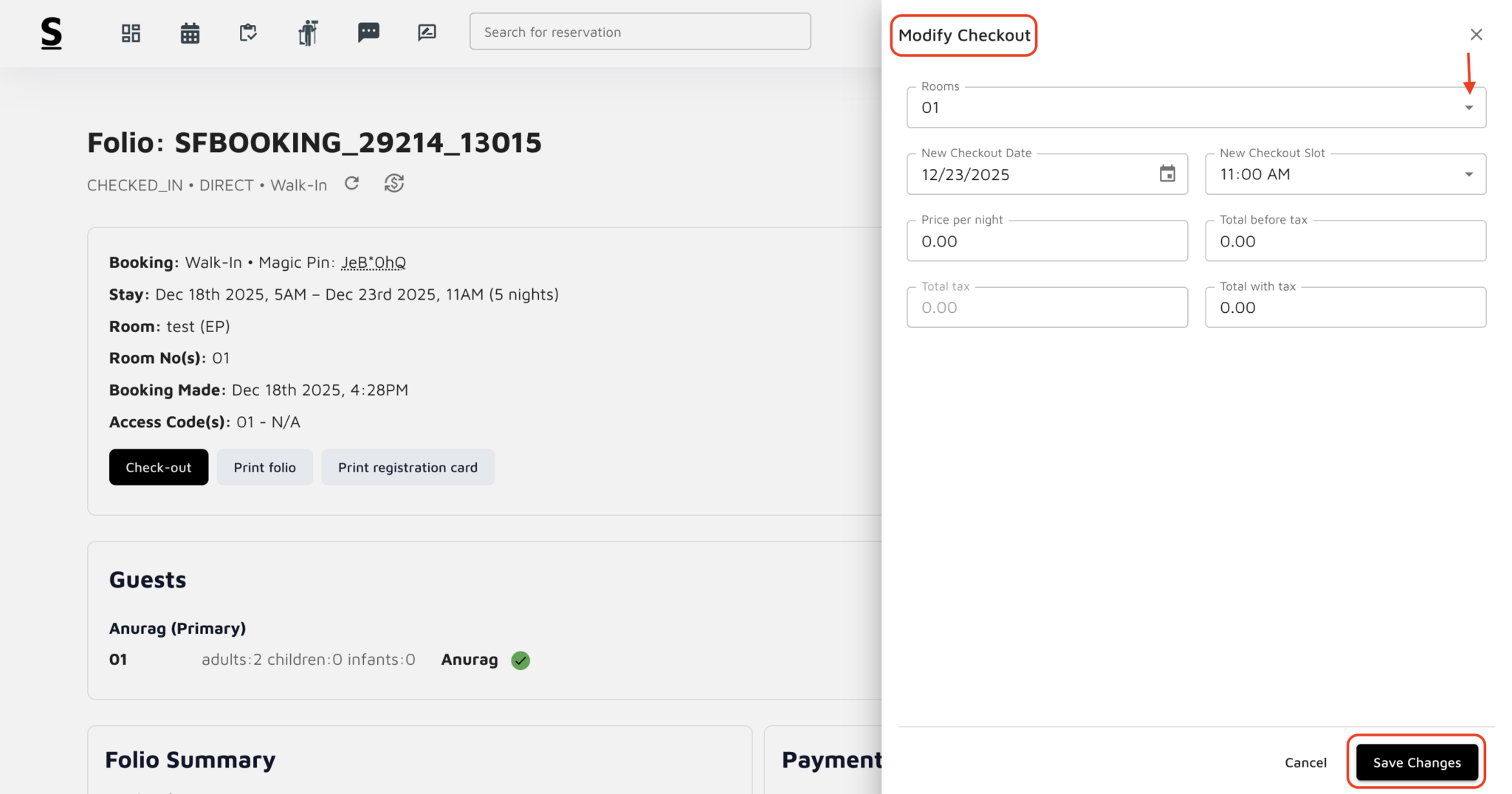 How to modify check in or check out date and time for a given booking ...
