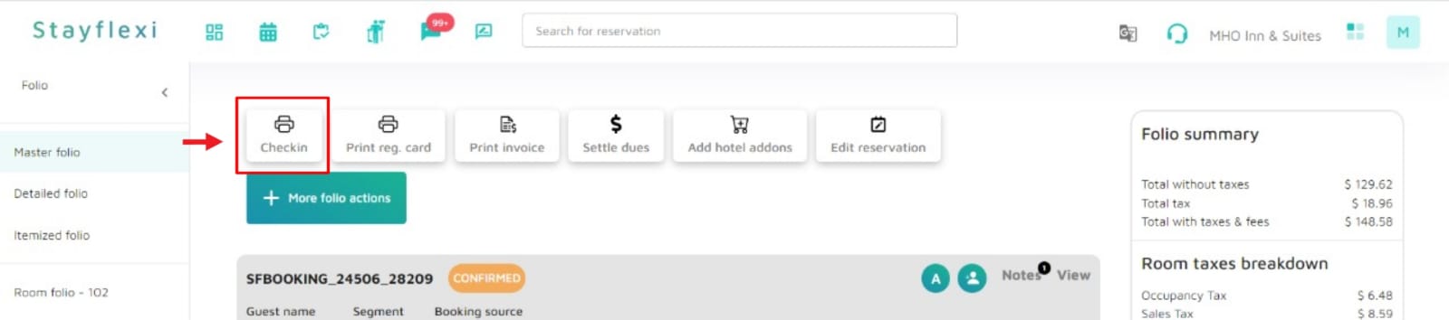 How to check-in a booking - Stayflexi Knowledgebase