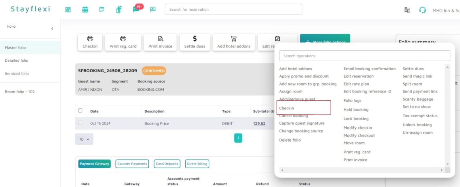 How to check-in a booking - Stayflexi Knowledgebase