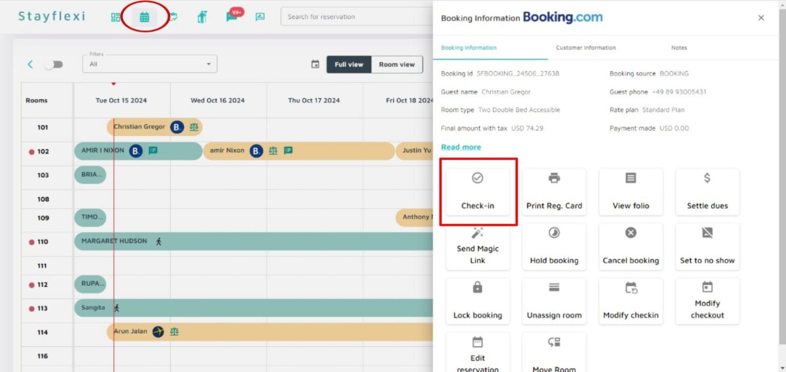 How to check-in a booking - Stayflexi Knowledgebase