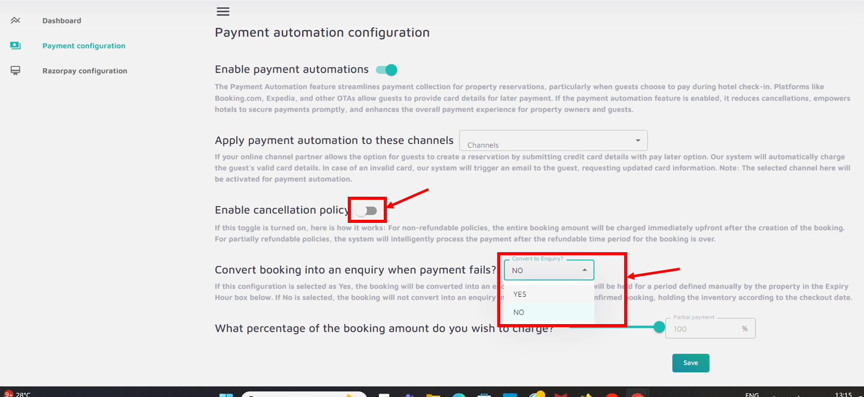 How do I configure Payment Automation in Stayflexi? - Stayflexi Knowledgebase